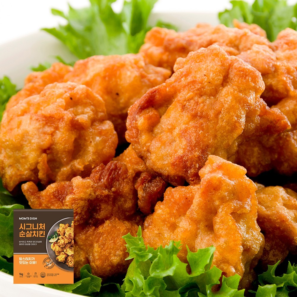 맘스터치 시그니처 순살치킨, 1kg, 4개 - 후라이드치킨/너겟 | 쿠팡