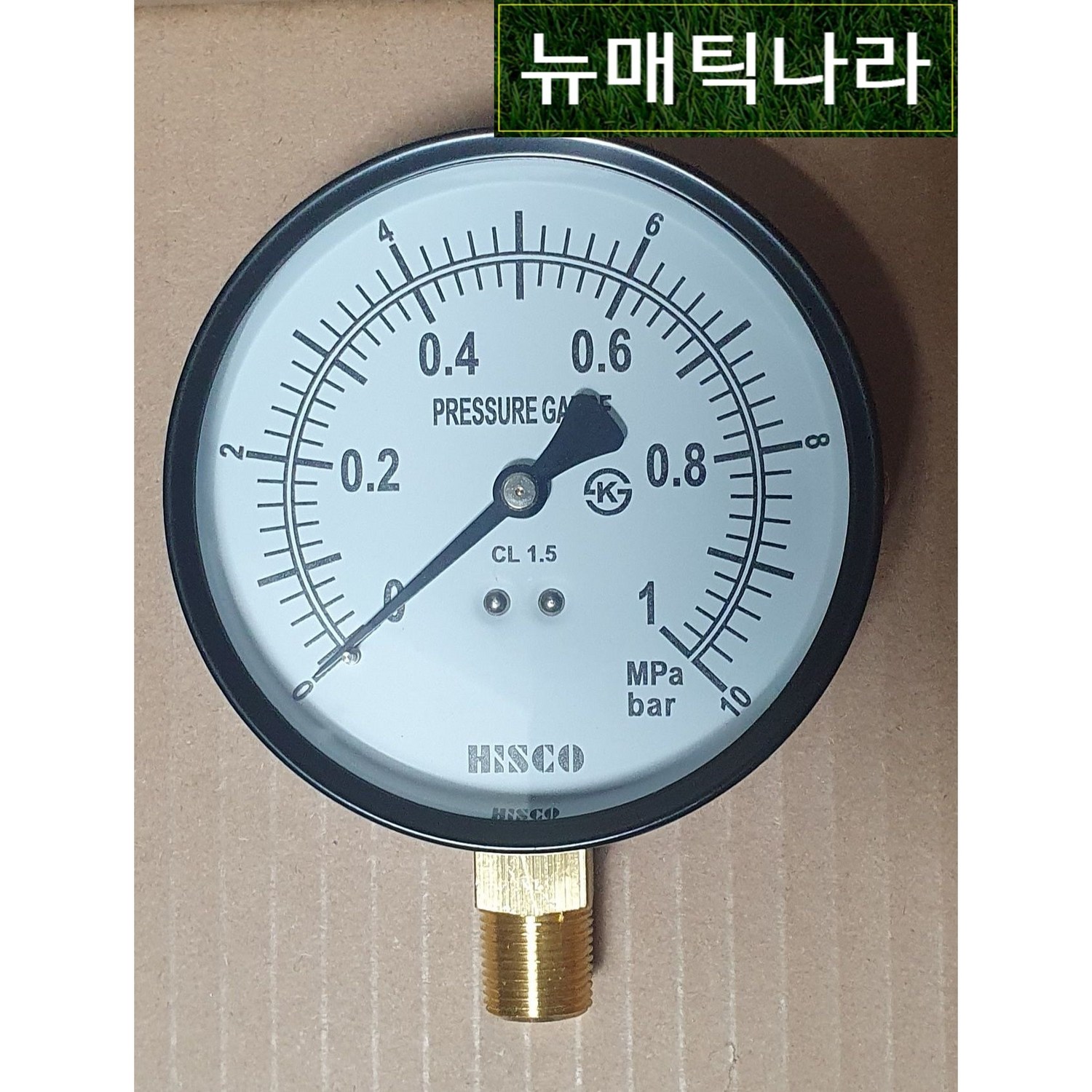 [ HISCO ] GPA100X10 ( A형 공압 압력 게이지 100파이 1MPa 10KG 10bar PT 3/8 / 131P HSI 히스코 압력계 HSI 협성계기 ...