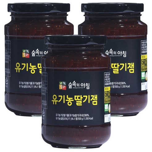 숲속의아침 유기농 딸기잼, 500g, 3개 - 가격 변동 추적 그래프 - 역대가
