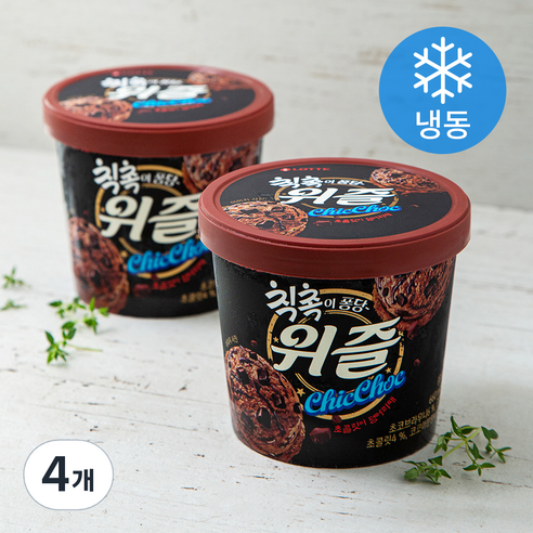롯데웰푸드 위즐 칙촉 아이스크림 (냉동), 660ml, 4개 - 가격 변동 추적 그래프 - 역대가