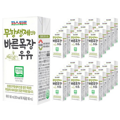 파스퇴르 무항생제 인증 바른목장 우유, 190ml, 144개 - 가격 변동 추적 그래프 - 역대가