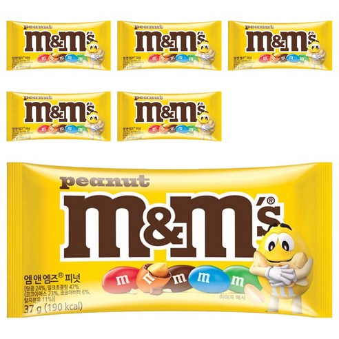 '엠앤엠즈 피넛, 37g, 6개' 최저가 검색, 최저가 5,200원 - 할인 알림