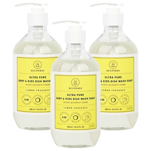 '레시피박스 울트라퓨어 아기 젖병 주방세제, 480ml, 3개' 최저가 검색, 최저가 17,630원 - 할인 알림