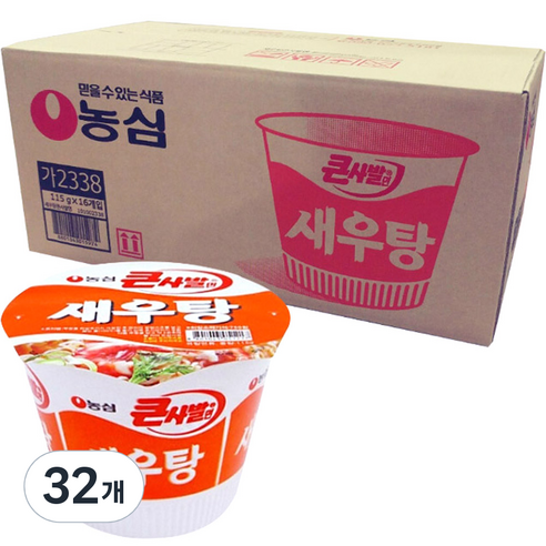 농심 새우탕 큰사발 컵라면 115g, 32개 - 가격 변동 추적 그래프 - 역대가