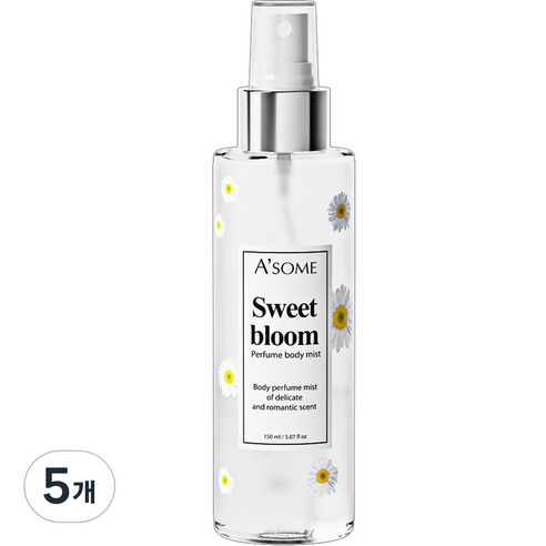 ASOME 퍼퓸 바디미스트 스위트 블룸, 5개, 150ml - 가격 변동 추적 그래프 - 역대가