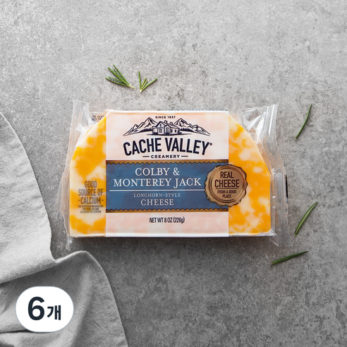 캐시밸리 콜비 엔 몬트리 잭 치즈, 226g, 6개 - 가격 변동 추적 그래프 - 역대가