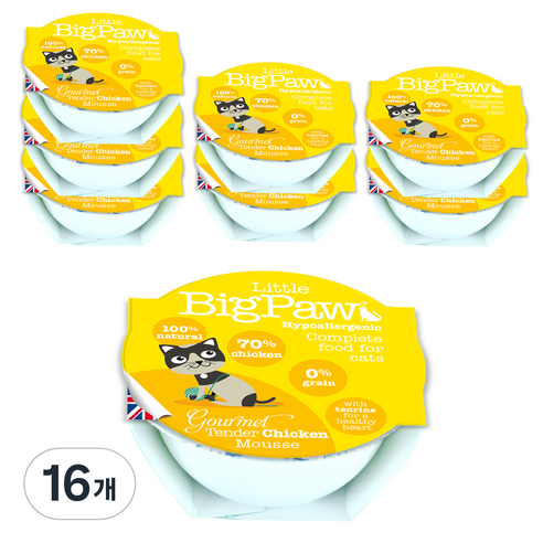 '리틀빅파우 고양이 무스 주식 캔 8p, 닭고기, 85g, 16개' 최저가 검색, 최저가 26,400원 - 할인 알림