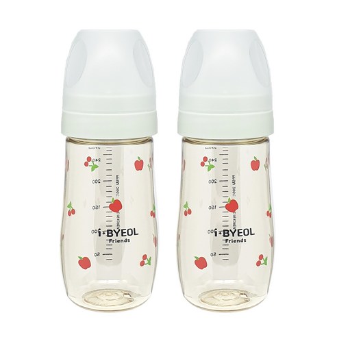 아이별프렌즈 아기 애플체리 PPSU 젖병 270ml 트윈팩, 노꼭지, 민트, 2개 - 가격 변동 추적 그래프 - 역대가