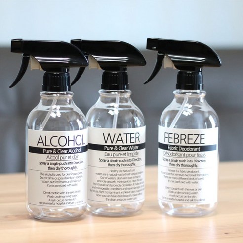 '로맨틱노벰버 블랙건 분무기 투명 520ml 3p 세트, 라벨1화이트, 1세트' 최저가 검색, 최저가 8,850원 - 할인 알림