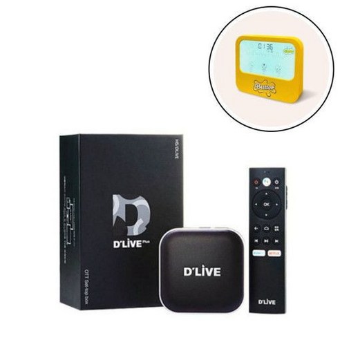 딜라이브 플러스 H5 UHD OTT 셋톱박스 넷플릭스 유튜브 아프리카TV 디즈니플러스 애플TV [사은품 증정 : 탁상시계] - 셋톱박스 | 쿠팡