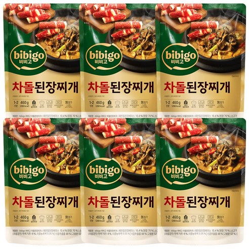 비비고 차돌된장찌개 460g, 460g, 6개 - 즉석탕/찌개 | 쿠팡
