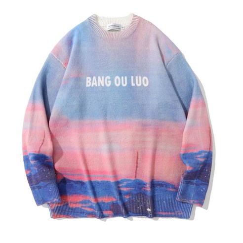 ANKRIC 니트집업 크루 넥 니트 스웨터 남자의 게으른 바람 느슨한 봄과 가을 하라주쿠 캐주얼 커플 드레스 - 가격 변동 추적 그래프 - 역