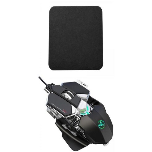 USB 유선 게임용 마우스 마우스 9 PC 게임용 프로그래밍 가능 버튼 Universal, 검은 색, 130x80x35mm ...