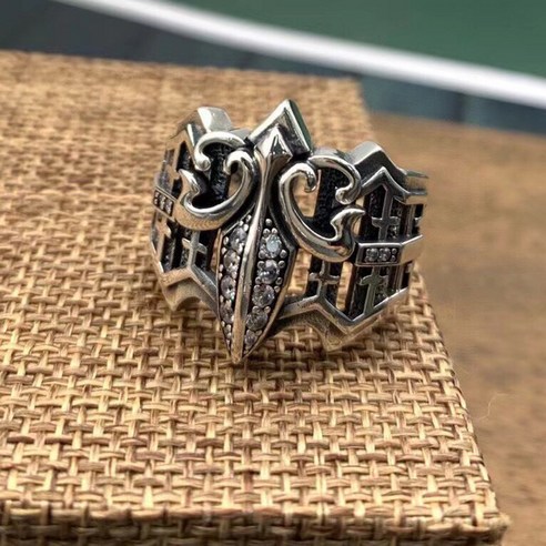 KORELAN S925 순은 복고 태은 닻 다이아몬드 반지 남자 패션 개성 지환 트렌드 액세서리 - 가격 변동 추적 그래프 - 역대가