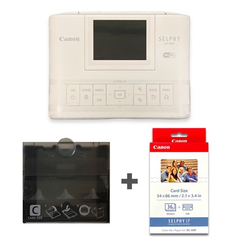 캐논 셀피 포토프린터 CP1300(화이트)+PCC-CP400카세트+KC-36IP포토용지 세트제품 - 포토프린터 | 쿠팡