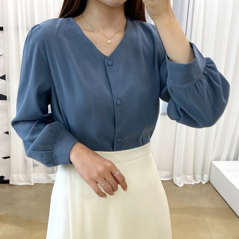 스토리원 여성 브이넥 싸개단추 블라우스 셔츠 RKWM-BL020 - 가격 변동 추적 그래프 - 역대가