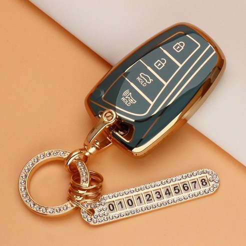 유투카 자동차 키케이스 아반떼MD YF쏘나타 I30 그랜저TG 엑센트 포터 키홀더 키링 TPU 차 키커버, 실버-아이보리, THK_02 아반테차키케이스