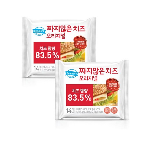 '동원 덴마크 짜지않은치즈 오리지널 252g (14매입 x 2봉), 252g, 2개' 최저가 검색, 최저가 11,820원 - 할인 알림