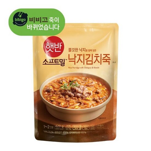 'CJ 햇반 소프트밀 낙지김치죽 420g, 420g, 16개' 최저가 검색, 최저가 43,340원 - 할인 알림