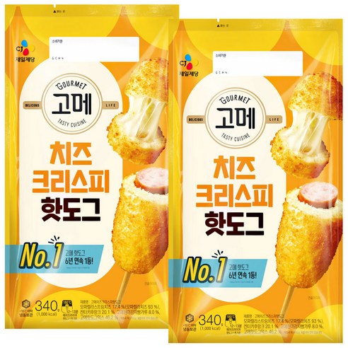 고메 치즈크리스피핫도그 340g x 2개, 340g, 2개 - 핫도그 | 쿠팡