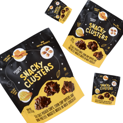 트레이더조 스낵키 클러스터 227g 4팩 Trader Joe's Snacky Clusters, 227g, 4개 - 밀크 초콜릿 | 쿠팡