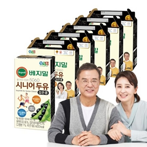 '베지밀 5060 시니어 두유 검은콩, 190ml, 80개' 최저가 검색, 최저가 44,870원 - 할인 알림