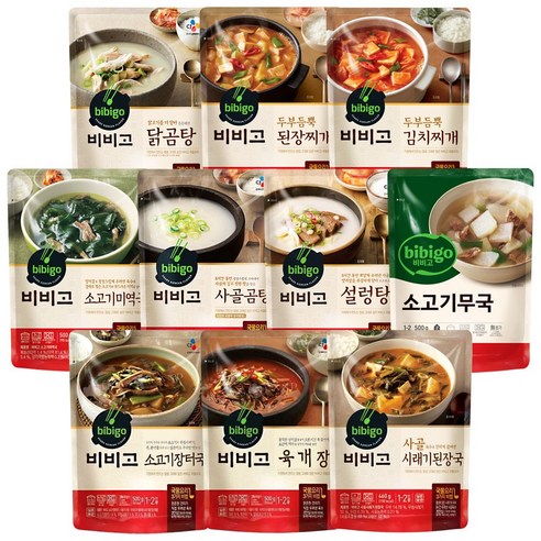 CJ 비비고 10종, 460g, 1개 - 즉석국 | 쿠팡