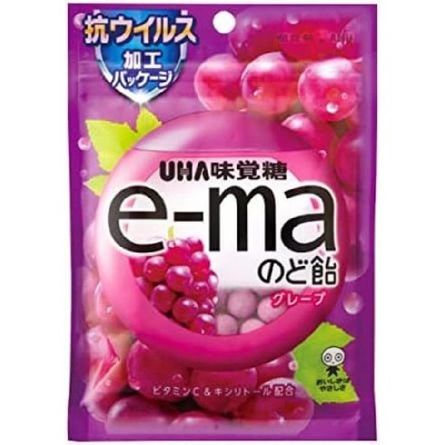 UHA e-ma 목캔디 포도맛 사탕 50g, 50g, 1개 - 사탕 | 쿠팡