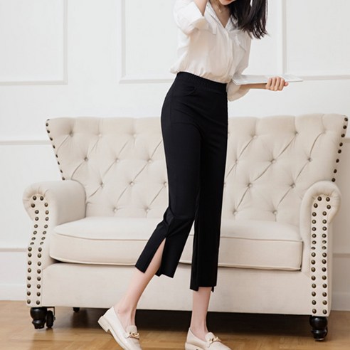 '아웃사이즈 GD888 빅사이즈 밴딩 폴리스판 옆절개 언발 컷팅 L(55~66)XL(66~77)2XL(77~88)3XL(88~99)4XL(99~100)5XL(100~110 ...