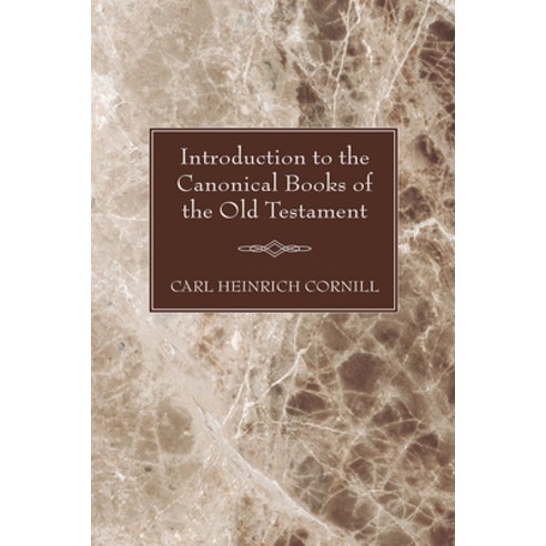 (영문도서) Introduction to the Canonical Books of the Old Testament ...