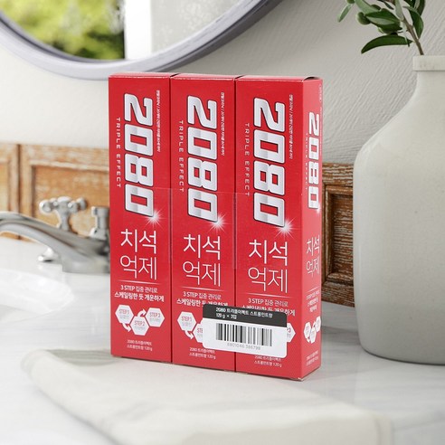 2080 트리플이펙트 치약 스트롱민트, 120g, 12개 - 치약 | 쿠팡