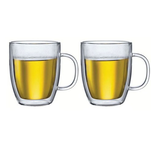 보덤 비스트로 더블월 글라스 점보 유리 머그컵 2P세트 450ml - 머그컵 | 쿠팡