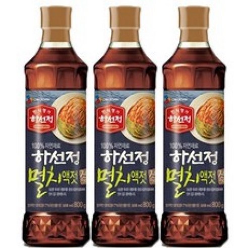 '[UNIQ] 100% 자연재료!! CJ하선정 멸치액젓800g, 800g, 3개' 최저가 검색, 최저가 15,200원 - 할인 알림
