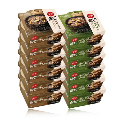 '올따옴 CJ 햇반 솥반 버섯영양밥 200g 6입+뿌리채소 영양밥 210g 6입' 최저가 검색, 최저가 22,850원 - 할인 알림