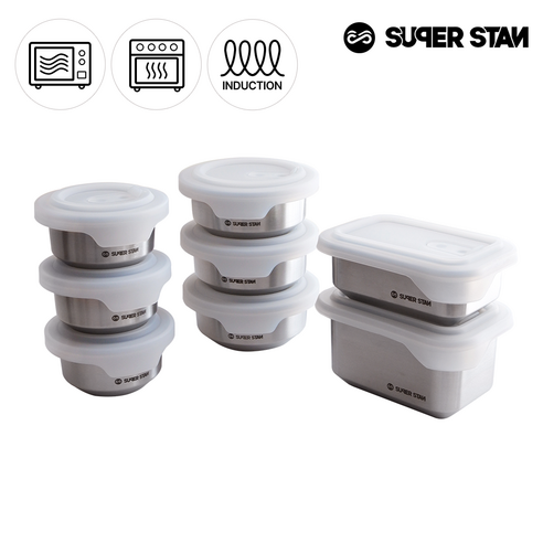 '슈퍼스텐 1호3 2호3 3호1 4호1 전자렌지 인덕션 냉동 냉장 다용도 밀폐용기 실리콘뚜껑 스텐리스등급 304' 최저가 검색, 최저가 113,400원 - 할인 알림