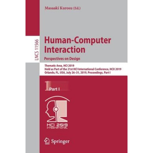 (영문도서) Human-Computer Interaction. Perspectives on Design: Thematic Area Hci 20