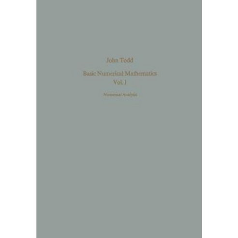 Basic Numerical Mathematics: Vol. 1: Numerical Analysis Paperback ...