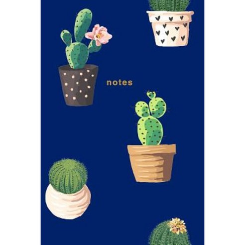 Notes: Cactus Notebook Blue: 175-Page Wide-Ruled Cactus Journal ...