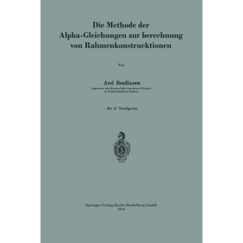 Die Methode Der Alpha-Gleichungen Zur Berechnung Von ...