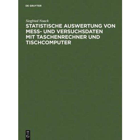 Statistische Auswertung Von Mess- Und Versuchsdaten Mit Taschenrechner ...