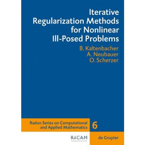 Iterative Regularization Methods for Nonlinear Ill-Posed Problems Hardcover, de