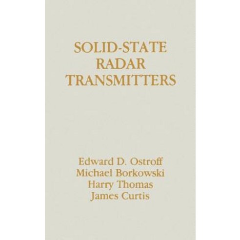 Solid-State Radar Transmitters Hardcover, Artech House Publishers - 가격 ...