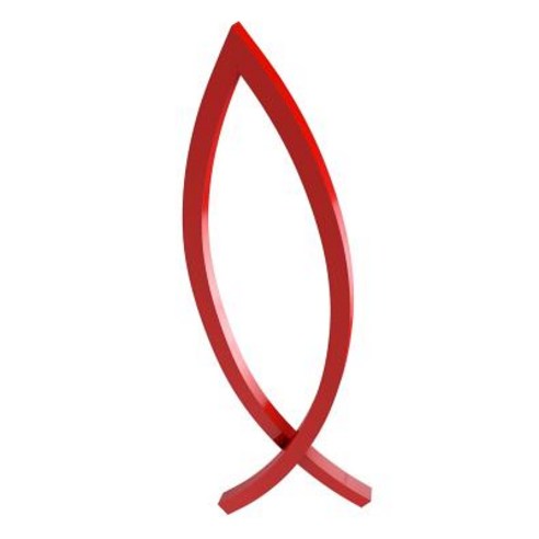 Red Fish Symbol of Christianity Ichthys Ichthus Journal: Take Notes ...