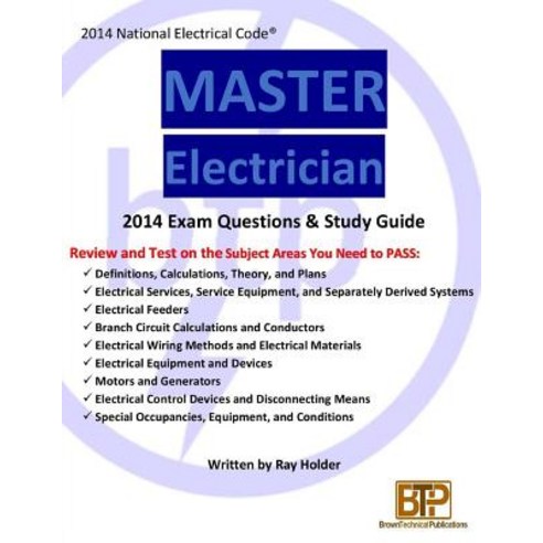 2014 Master Electrician Exam Questions and Study Guide Paperback, Brown Technic